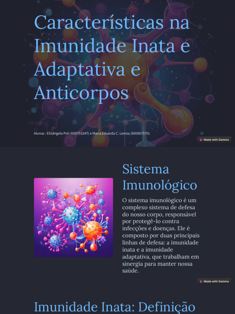 Imunidade: Inata e Adaptativa | PDF | Sistema imunológico | Anticorpo