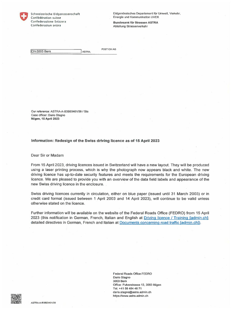 Information Swiss Driving Licence | PDF | Driver's License | Trailer ...