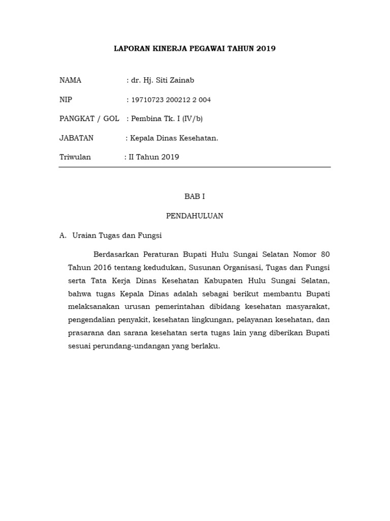 Laporan Capaian Kinerja TW 2 | PDF