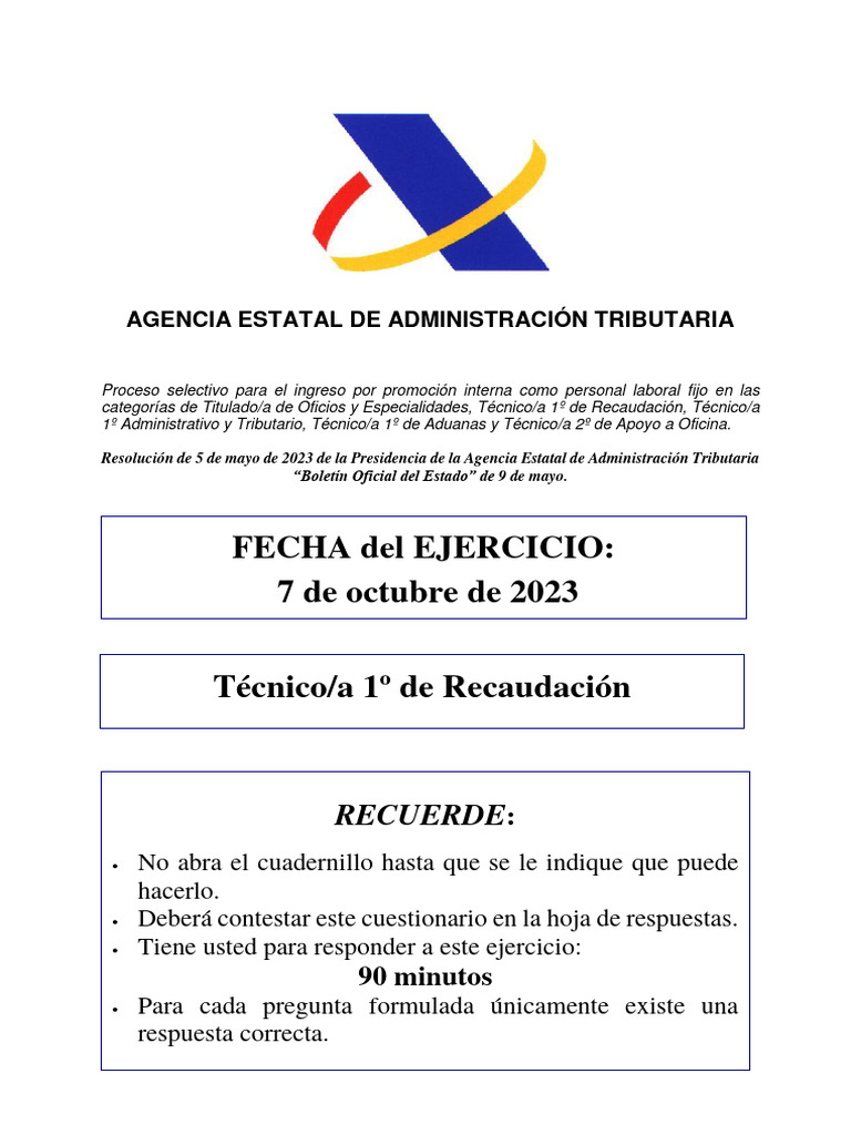 Examen Recaudacion 002 | PDF | Impuestos | Estatuto de limitaciones