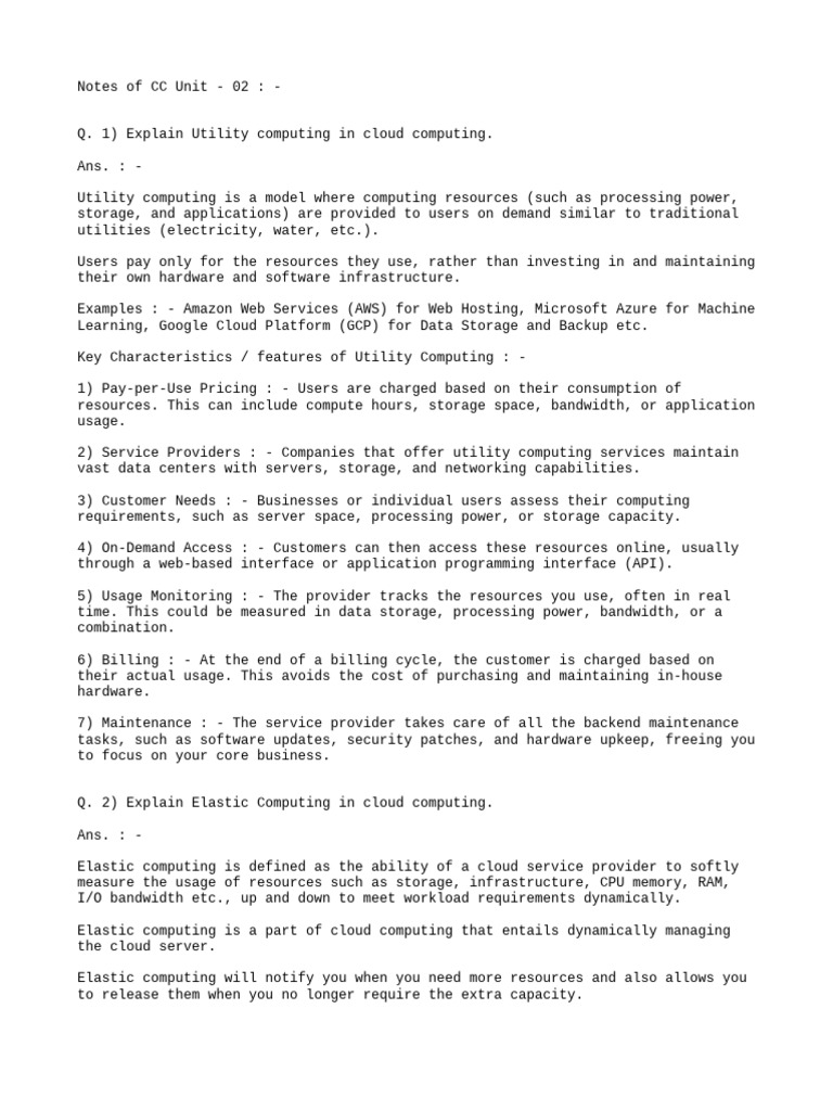 CC Unit - 02 | Download Free PDF | Ajax (Programming) | Cloud Computing