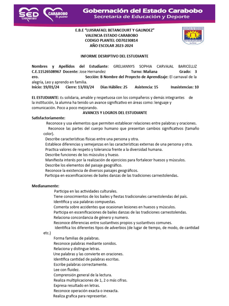 Formato de Boletas Educacion Primaria Modelo 1 | PDF | Multiplicación ...