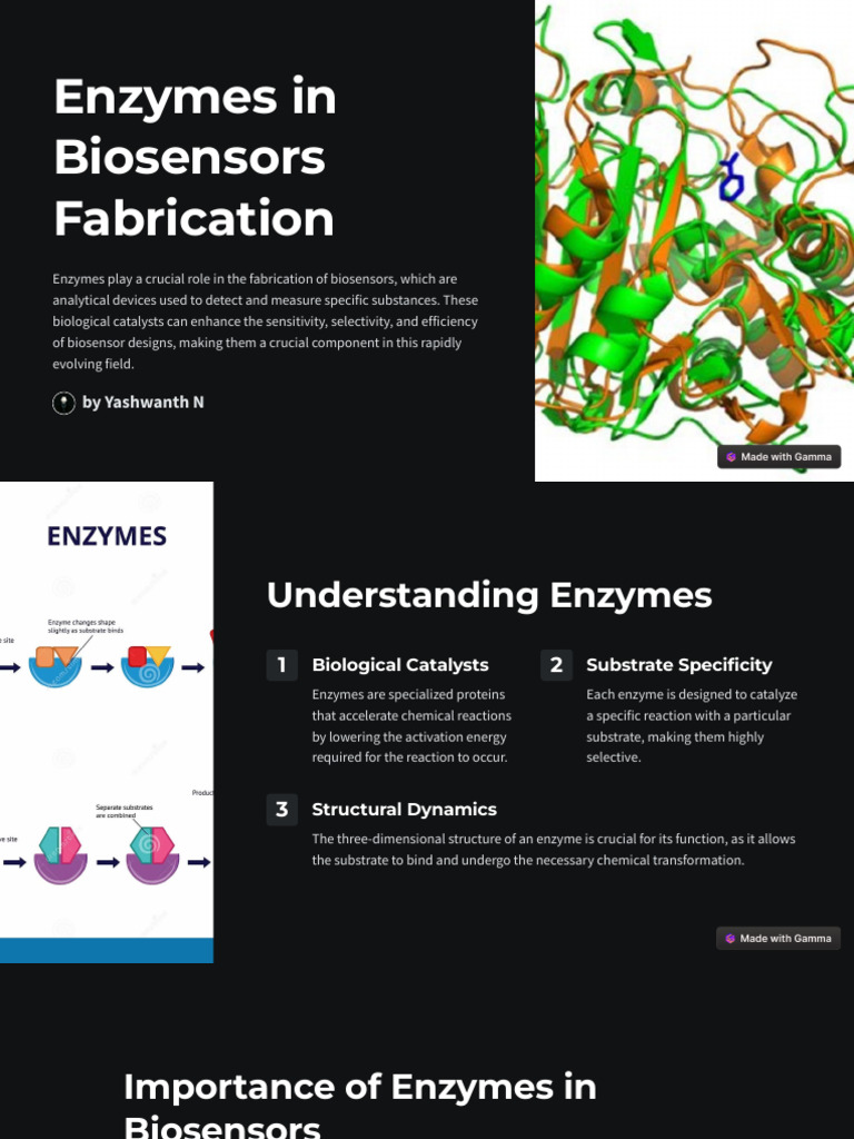 Enzymes in Bio Fabrication | PDF | Biosensor | Enzyme