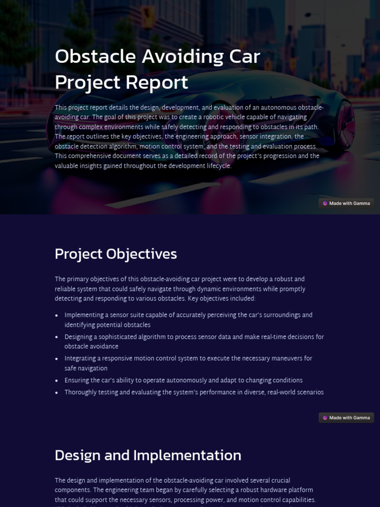 Autonomous Car Engineering Report | PDF | Lidar | Robotics