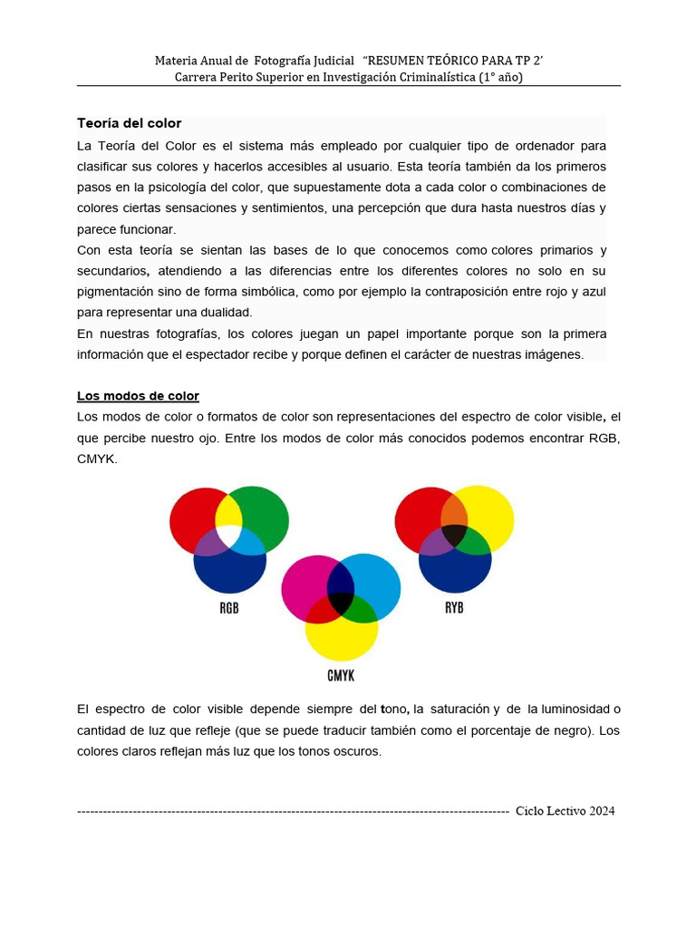 Teoria y Psicología Del Color | PDF | Color | Amarillo