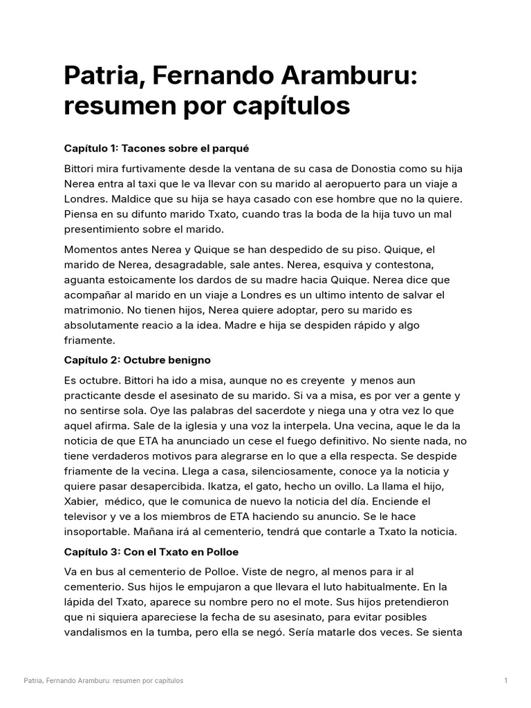 Patria, Fernando Aramburu | PDF