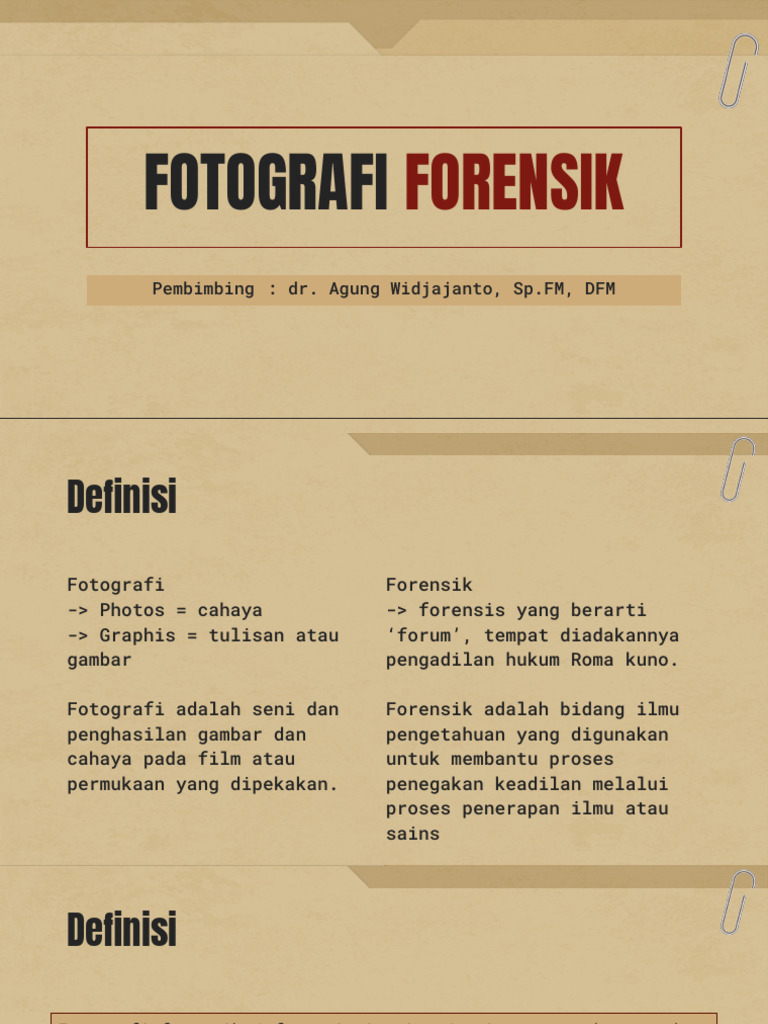 Fotografi Forensik: Teknik dan Prinsip | PDF