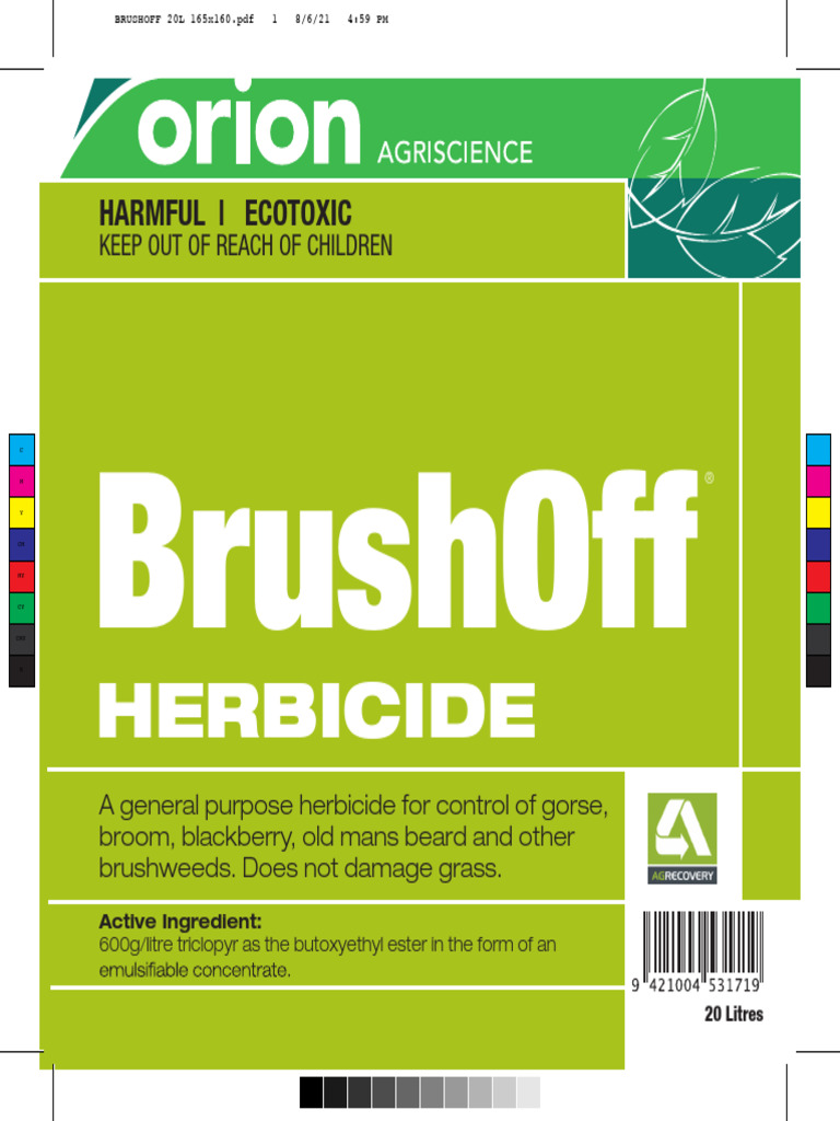Brushoff 20L 165X160 Booklet 140X140 | PDF | Herbicide | Toxicity