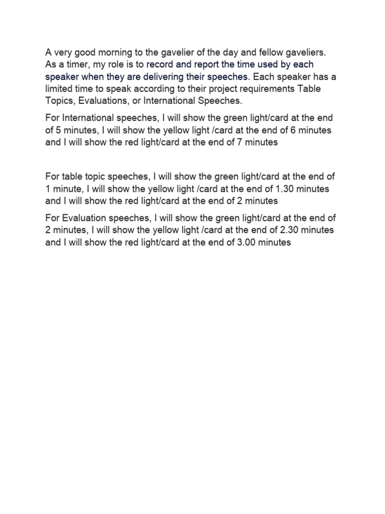 Role of Timer | PDF | Language Arts & Discipline