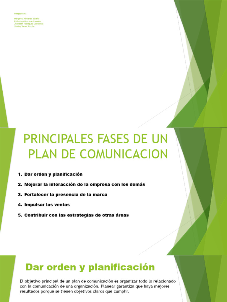 Principales Fases de Un Plan de Comunicacion | Descargar gratis PDF | Business | Comunicación