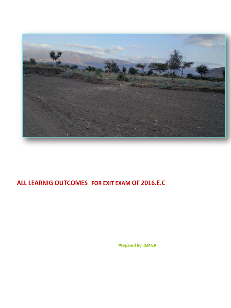 All Learnig Outcomes For Exit Exam | PDF | Materials Science | Metals
