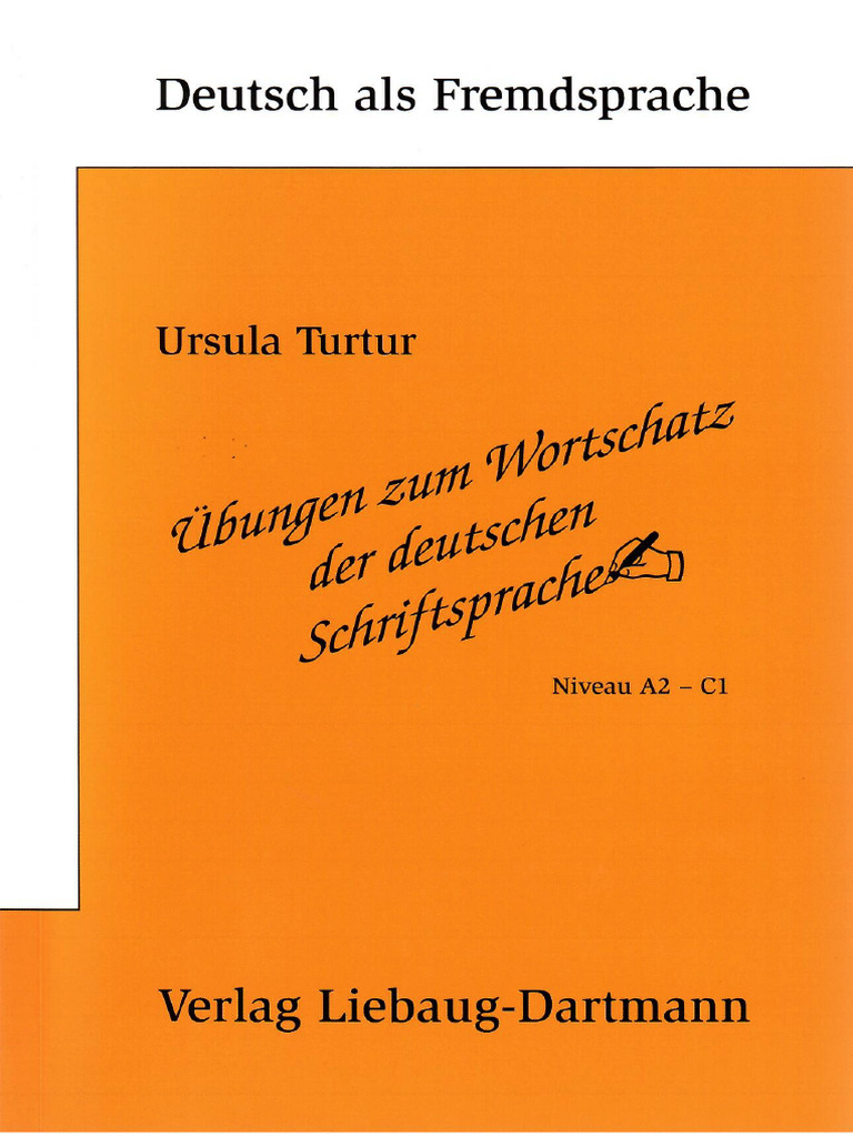 Übungen Zum Wortschatz Der Deutschen Schriftsprache | PDF