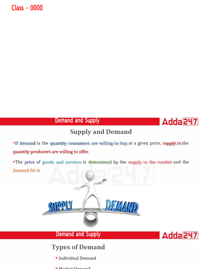 Economics: Demand and Supply Basics | PDF | Business | Finance & Money Management