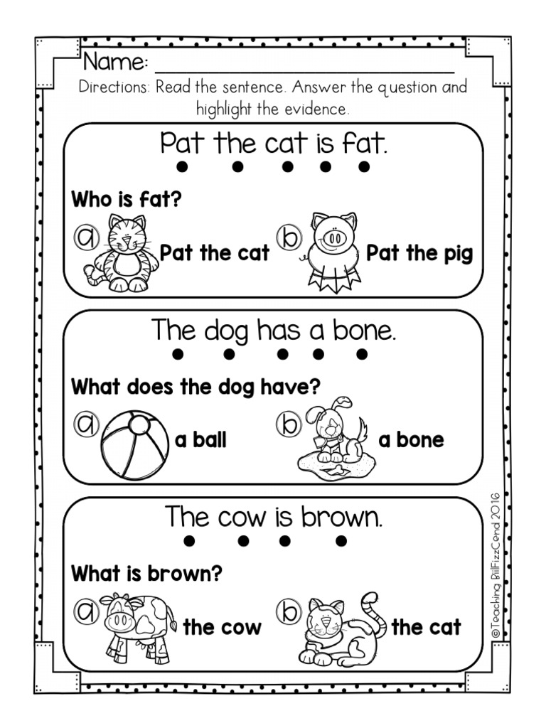 Pat The Cat Is Fat.: Name | PDF | Zoology