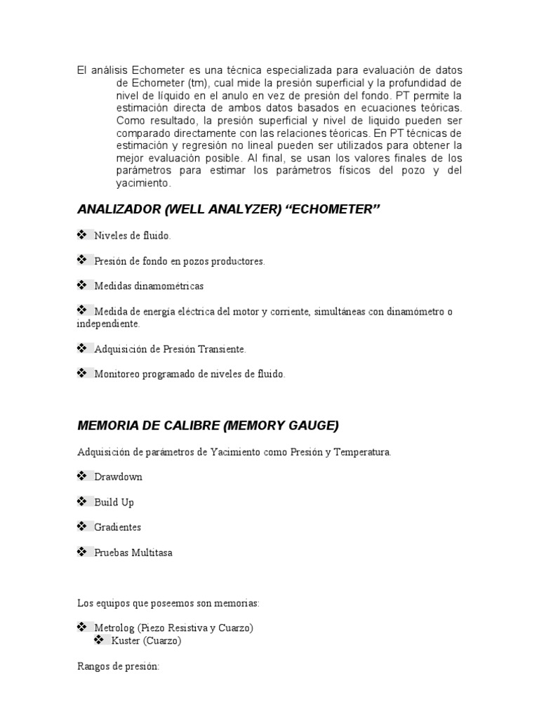 El Análisis Echometer Es Una Técnica Especializada para Evaluación de ...