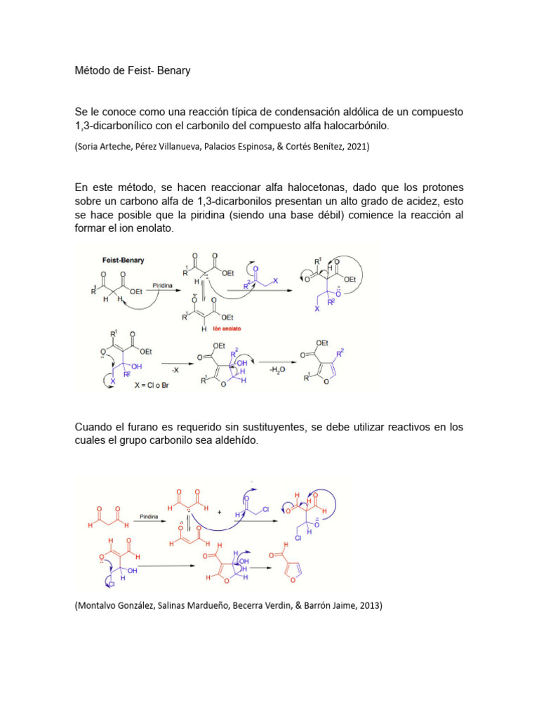 Método de Feist-Benary en síntesis de furanos | PDF | Piridina ...