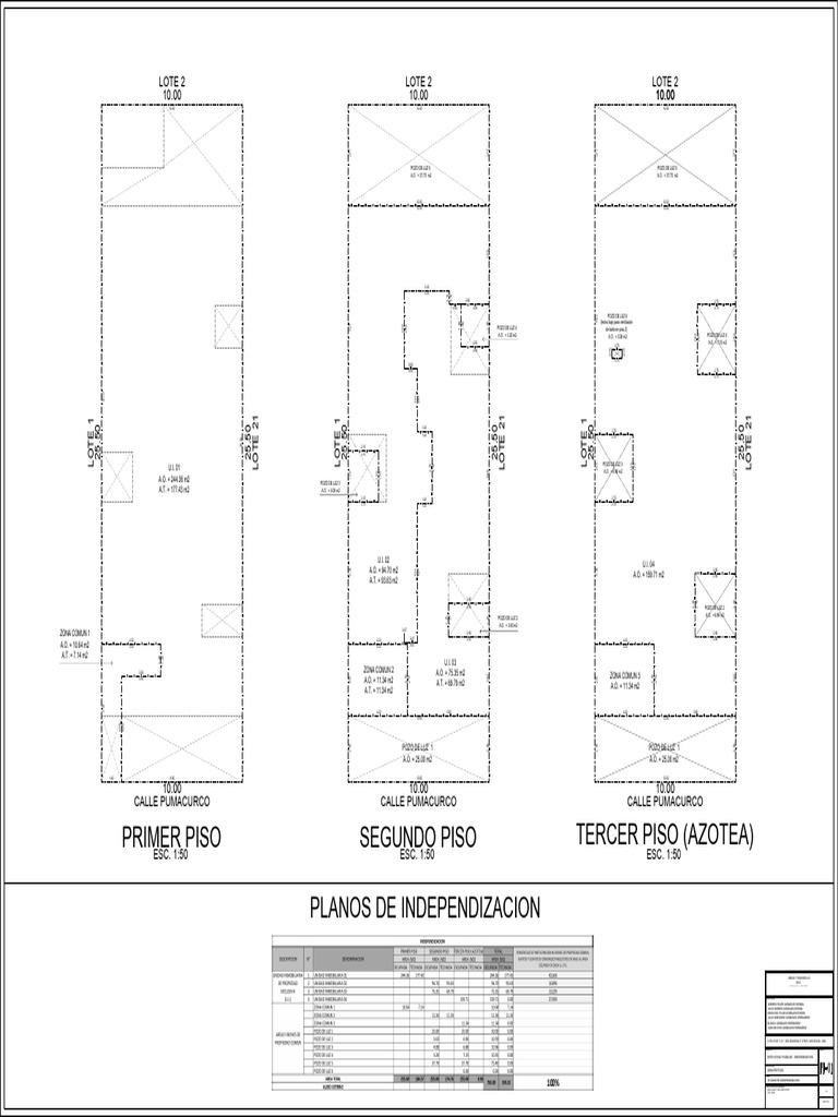 Planos de Independización Edificio Multifamiliar | PDF