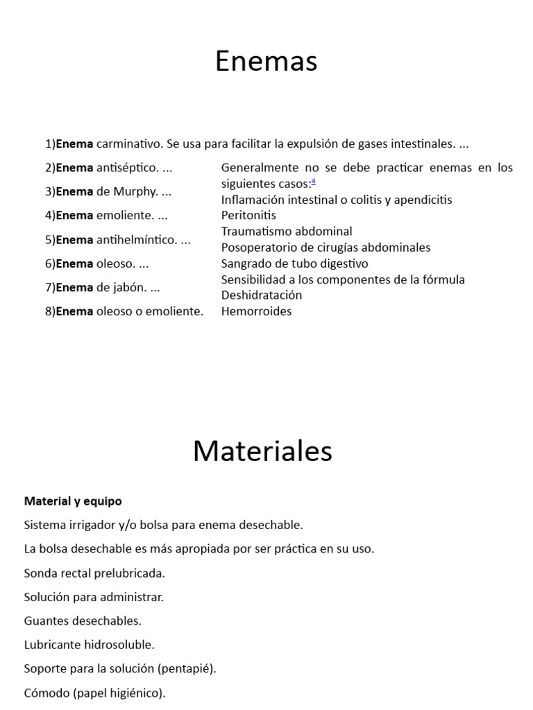 Enemas | PDF | Hemorroides | Lavado de manos