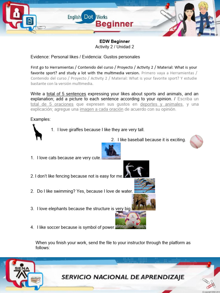 Evidence EDW Beginner - Personal Likes FCH | PDF