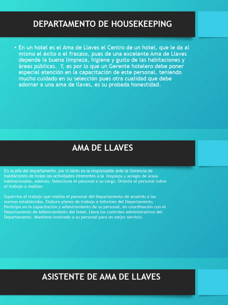 Departamento de Housekeeping | PDF | Hotel
