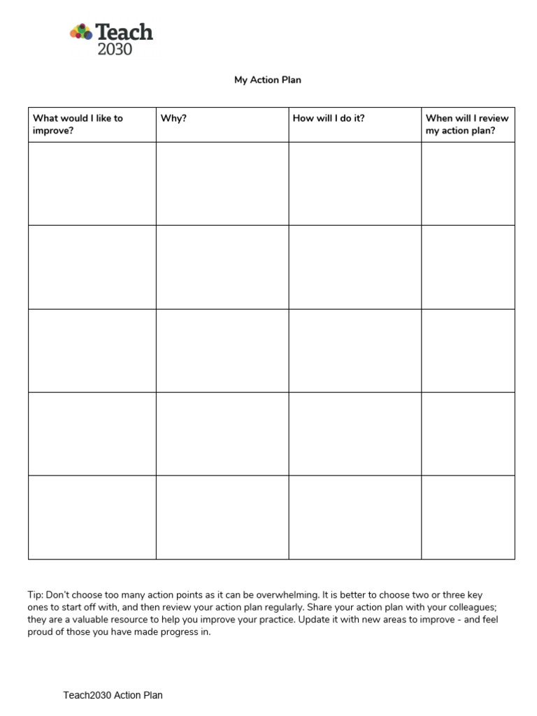 My Action Plan 2 | PDF