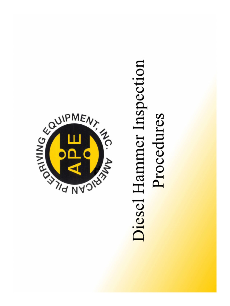 Diesel Hammer Inspection List | PDF | Cylinder (Engine) | Valve