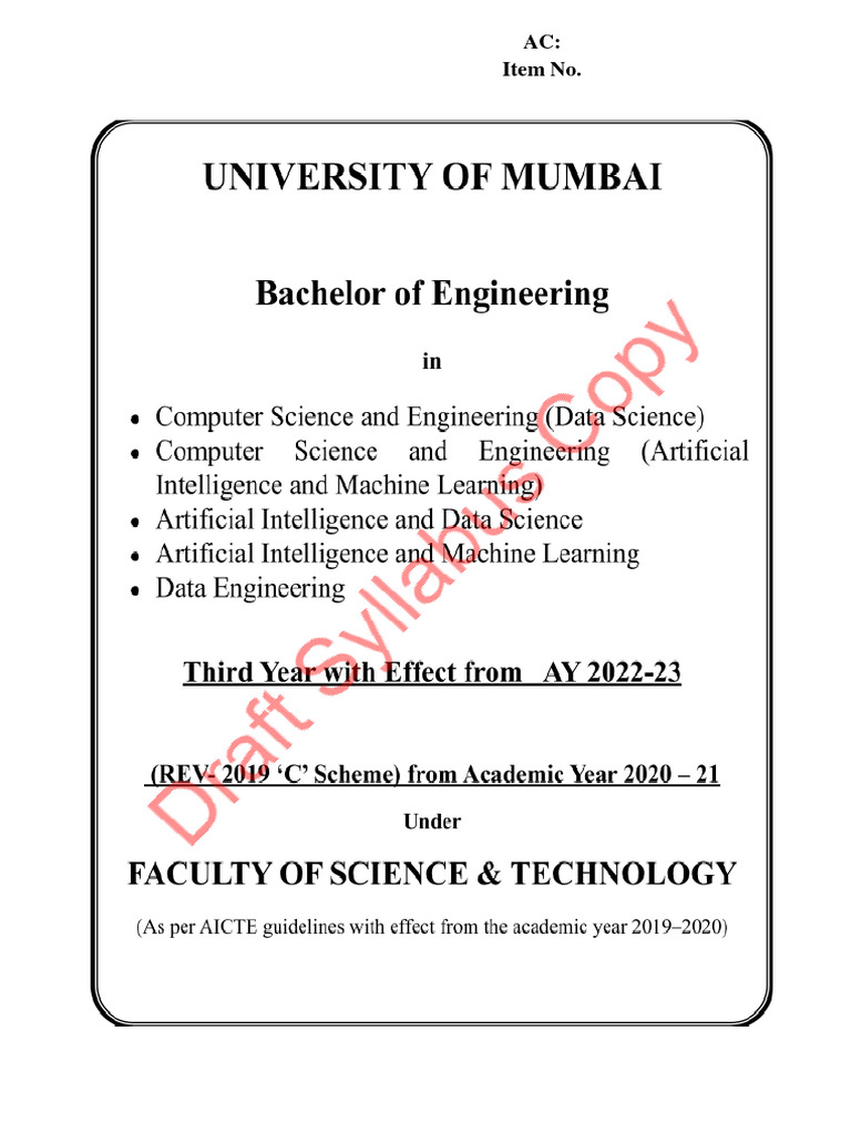 AI ML DS Syllabus-Sem-Vi-Mumbai-University | PDF | Cryptography | Encryption