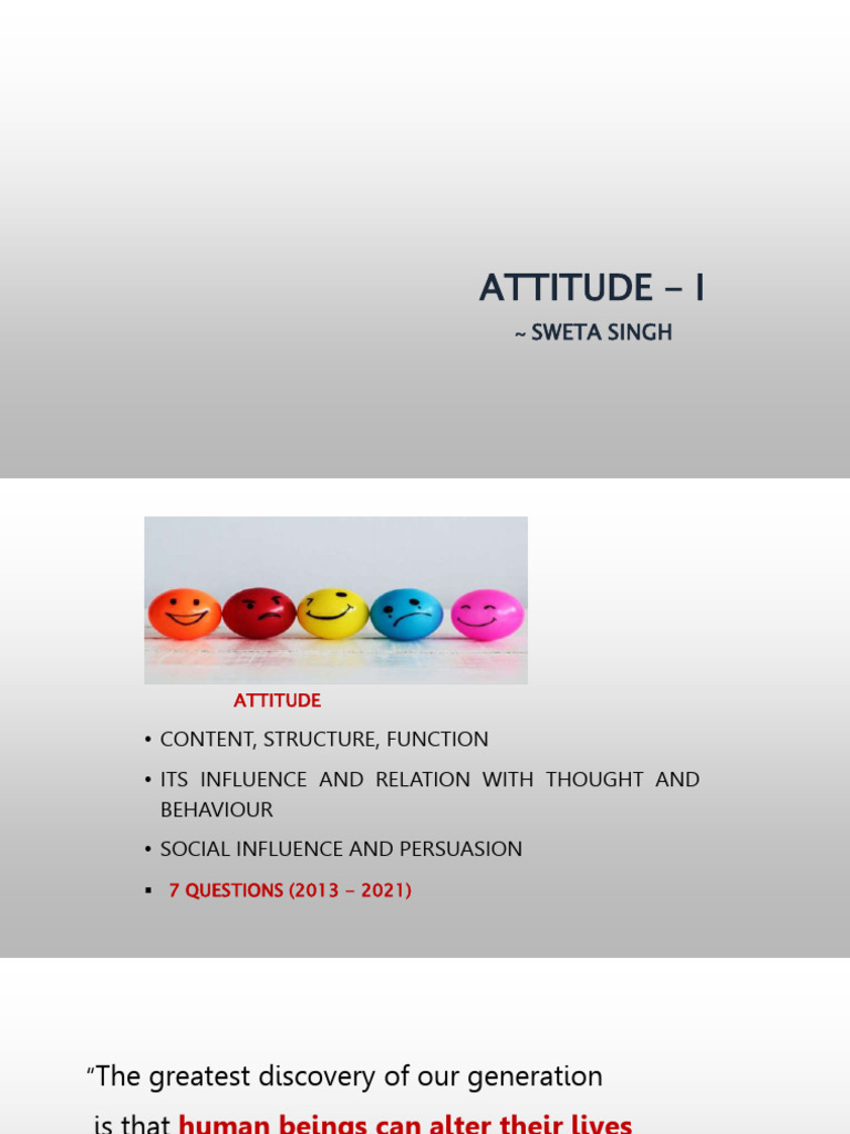 ATTITUDE Ethics | PDF | Attitude (Psychology) | Prejudices