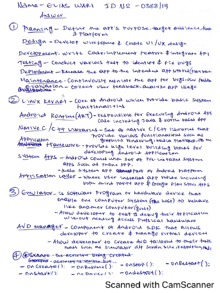 Elias Wari Mobile App Quiz | PDF