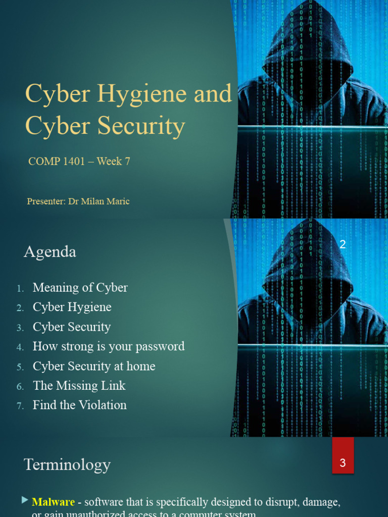 COMP1401 - Cyber Hygiene and Cyber Security | PDF | Security | Computer ...