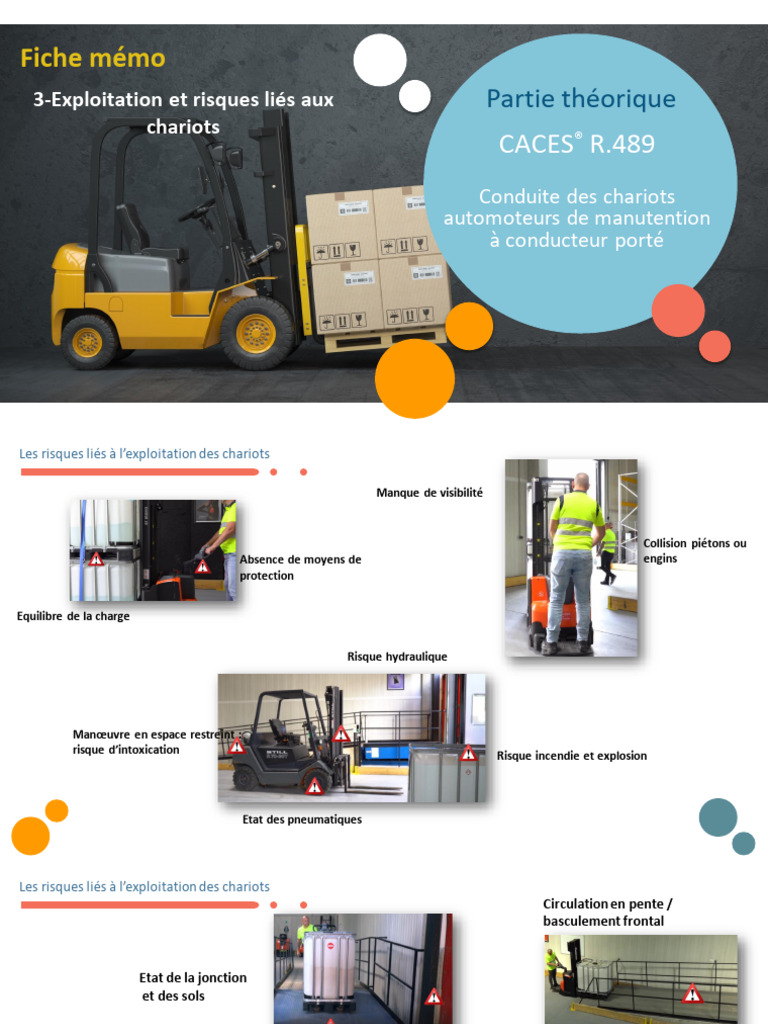 Fiche Memo CACES R489 Module 3 | PDF