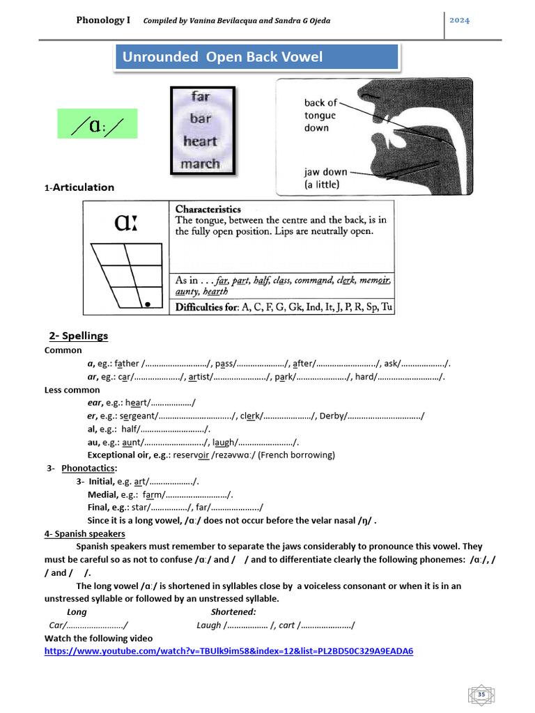 Phonology 1 Sandra Part 2 2024 | PDF | Vowel | Phonetics