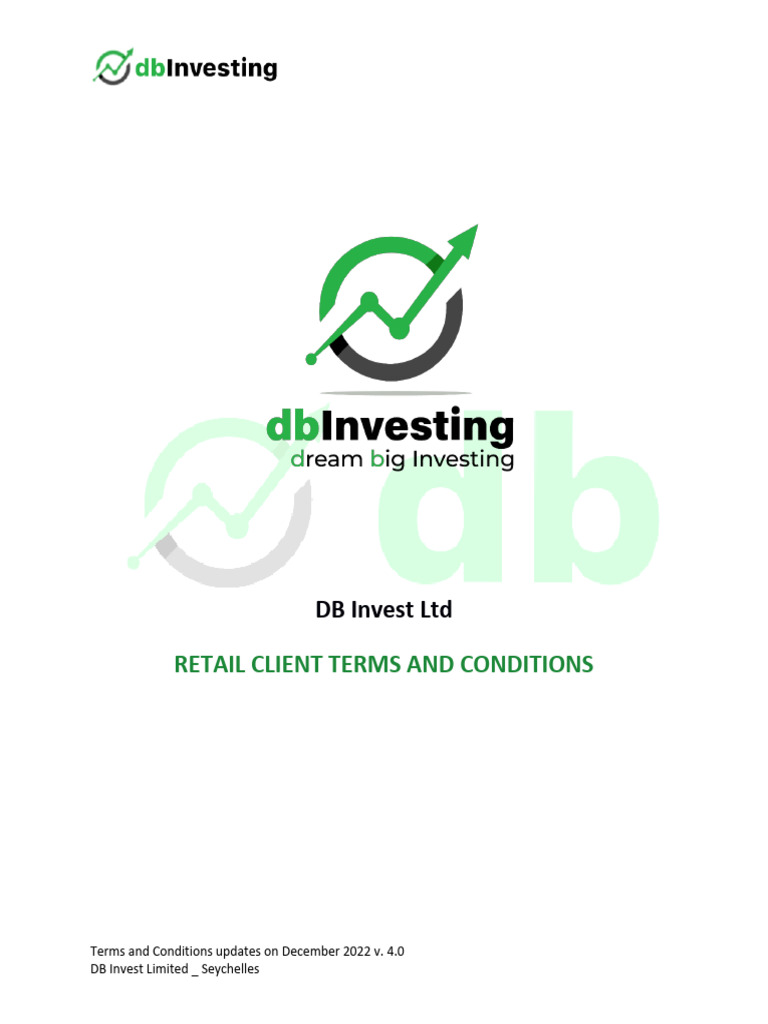 DB Invest Limited Terms & Conditions Update | PDF | Foreign Exchange ...