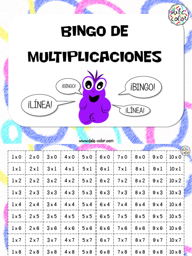 Bingo Multiplicaciones | PDF