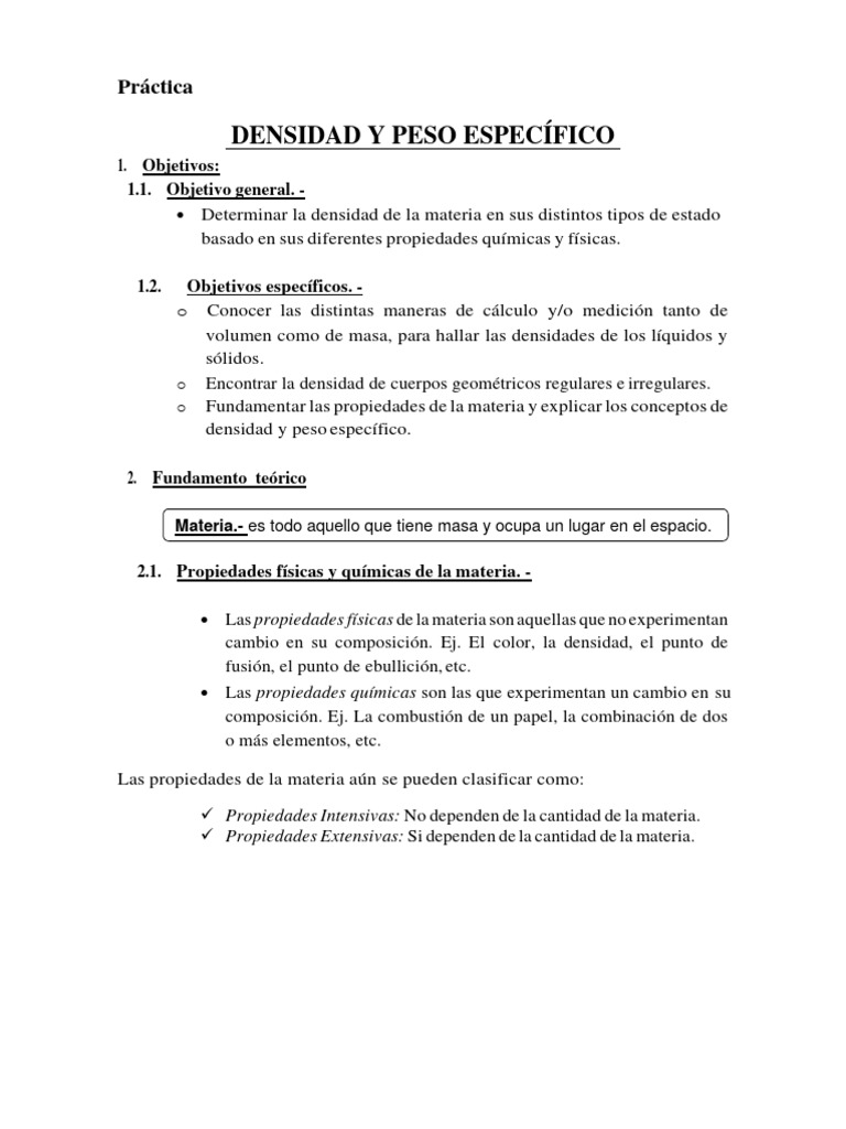 Práctica DENSIDADES | PDF | Densidad | Importar