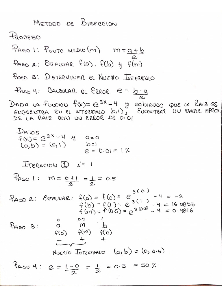 Biseccion Métodos Numéricos | PDF