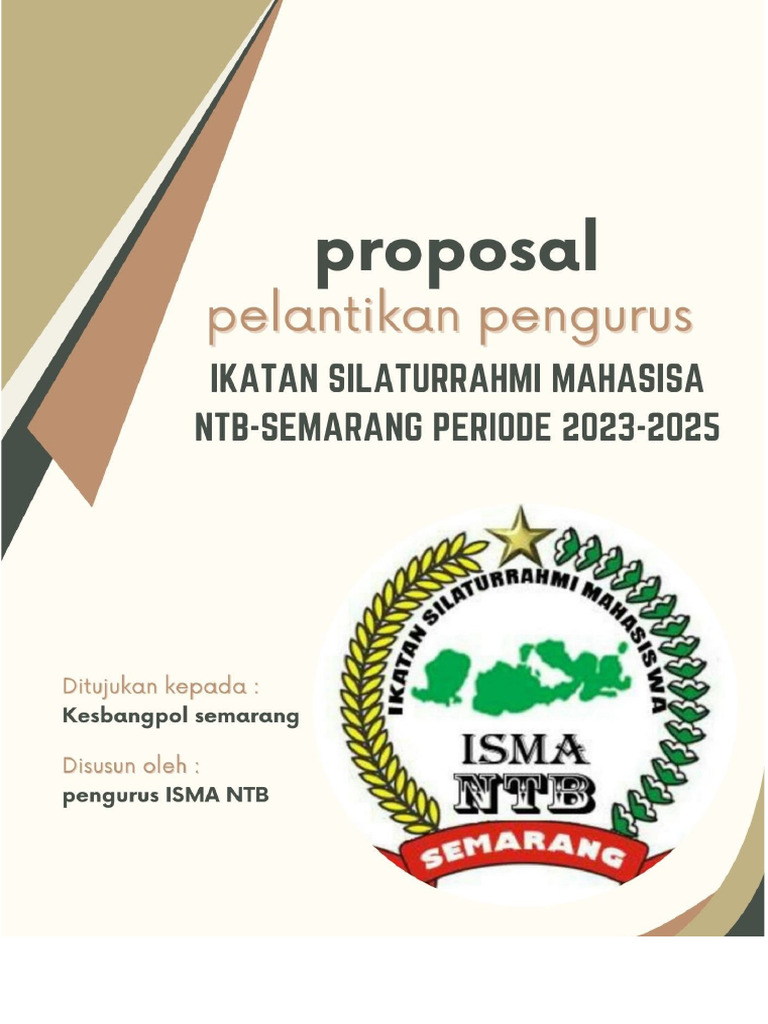 Proposal Pelantikan Pengurus Isma NTB | PDF
