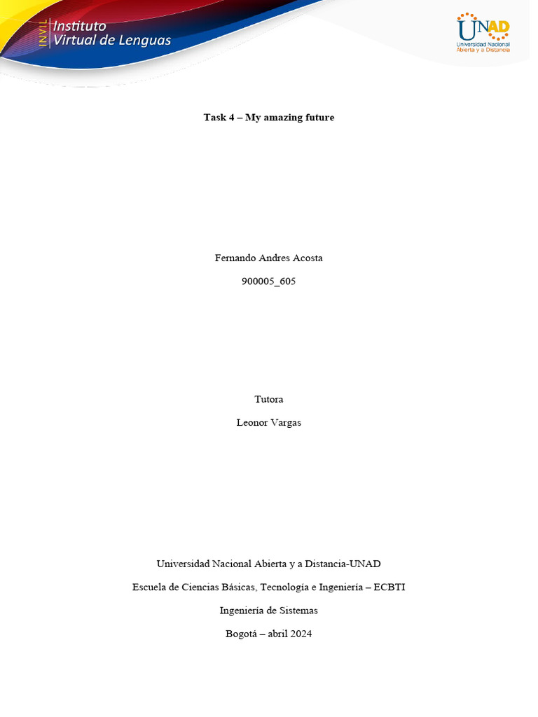 Task 4 - My Amazing Future PDF | PDF | Computers