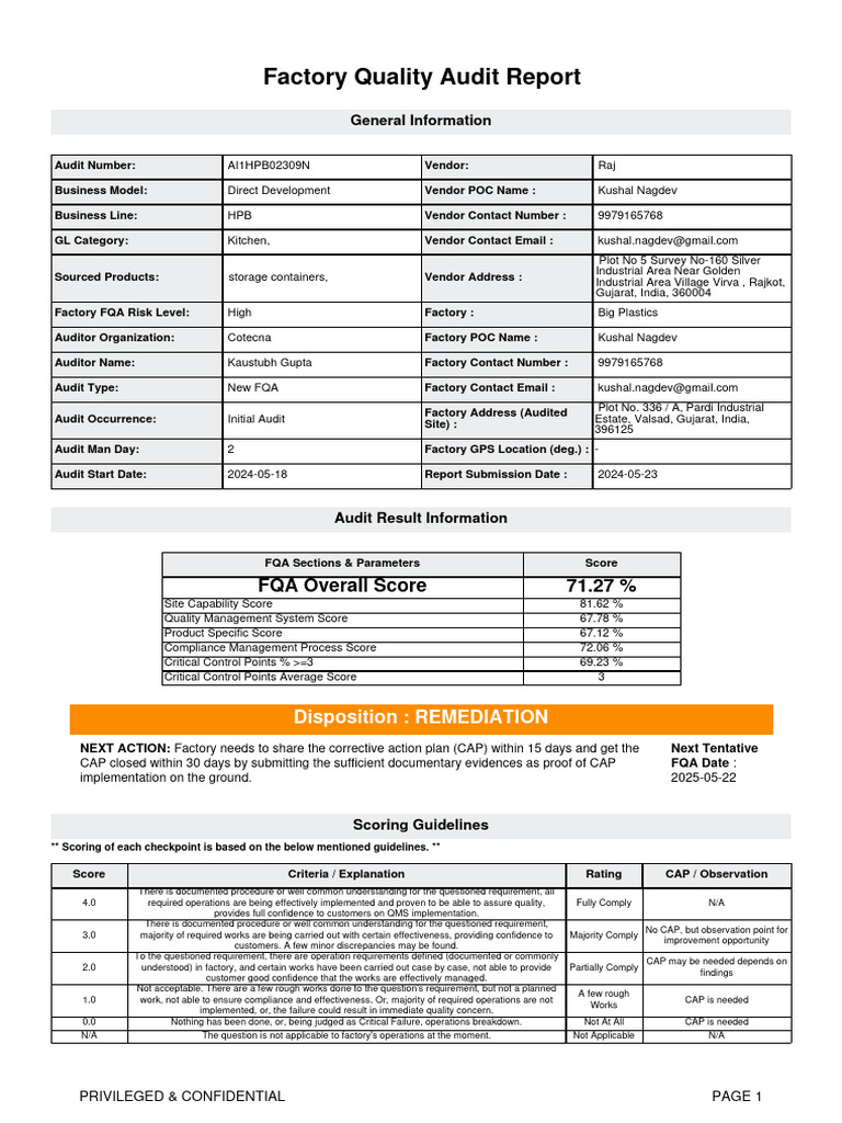 Amazon Big Plastics FQA 2024-05-23 095804 | PDF | Quality Assurance ...