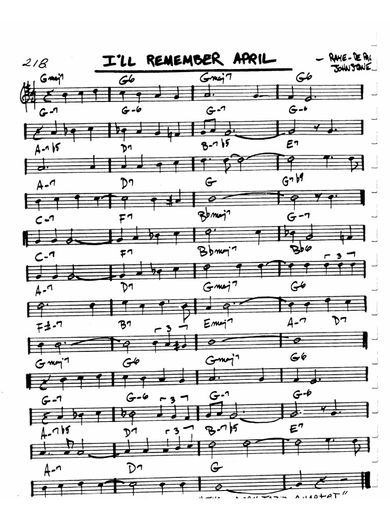 Ill Remember April | PDF