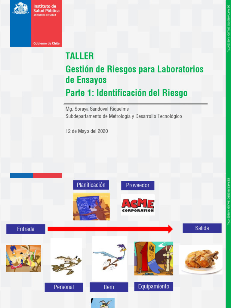 Taller Gestión de Riesgo para Laboratorios de Ensayos Parte 1 LRSP | PDF | Laboratorios | Riesgo