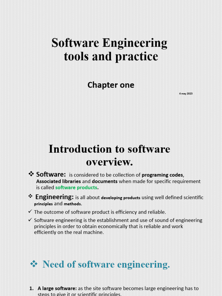 Tools Chap-1 | PDF | Software Development Process | Computer Engineering