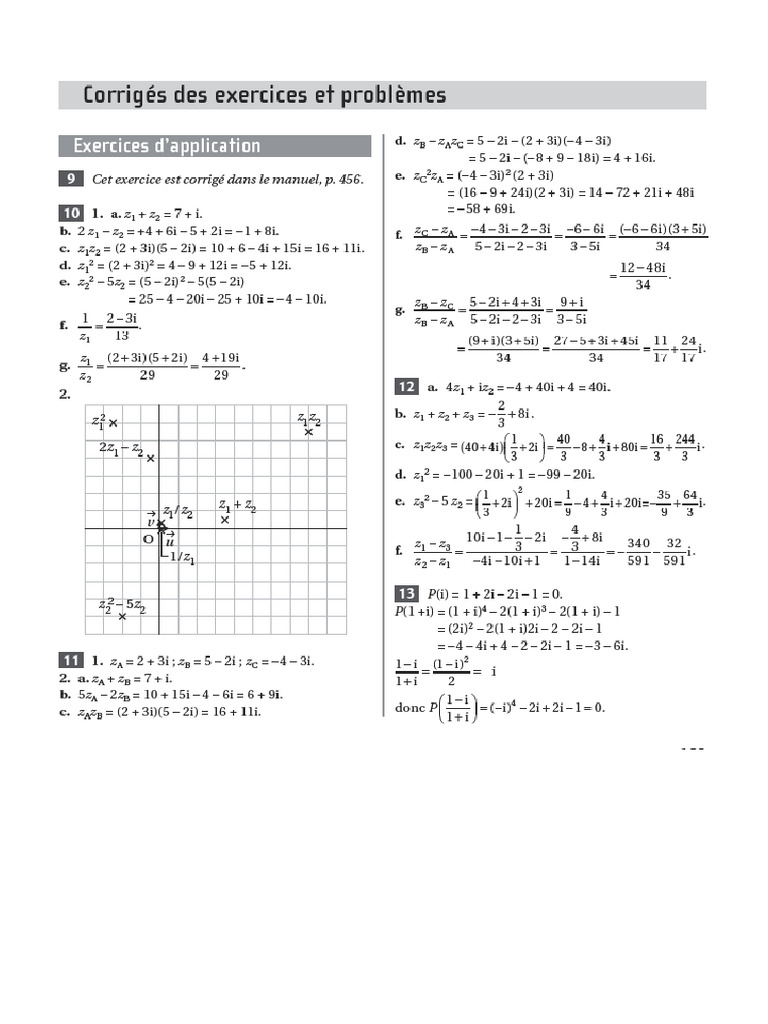 TS 2017 Correction Exos Complexes | PDF