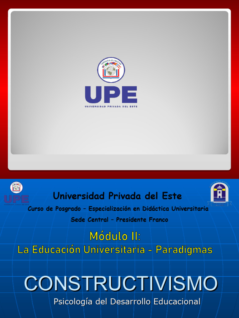 Constructivismo Presentación | PDF | Constructivismo (filosofía de la educación) | Aprendizaje