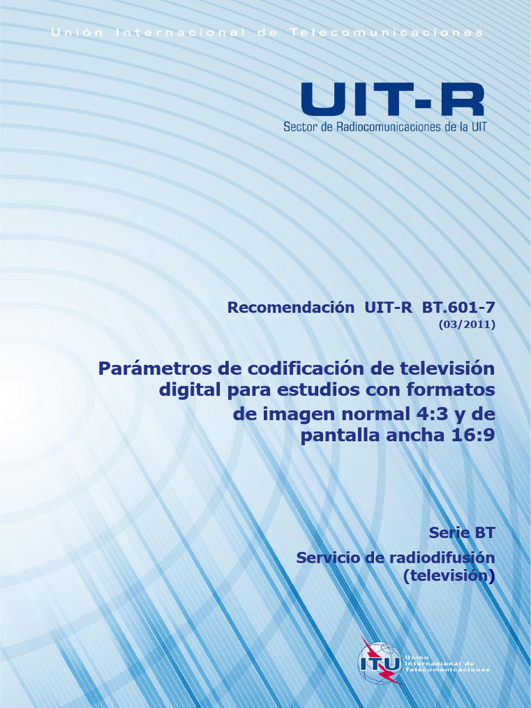 R Rec BT.601 7 201103 I!!pdf S | PDF | Tecnología de información y ...