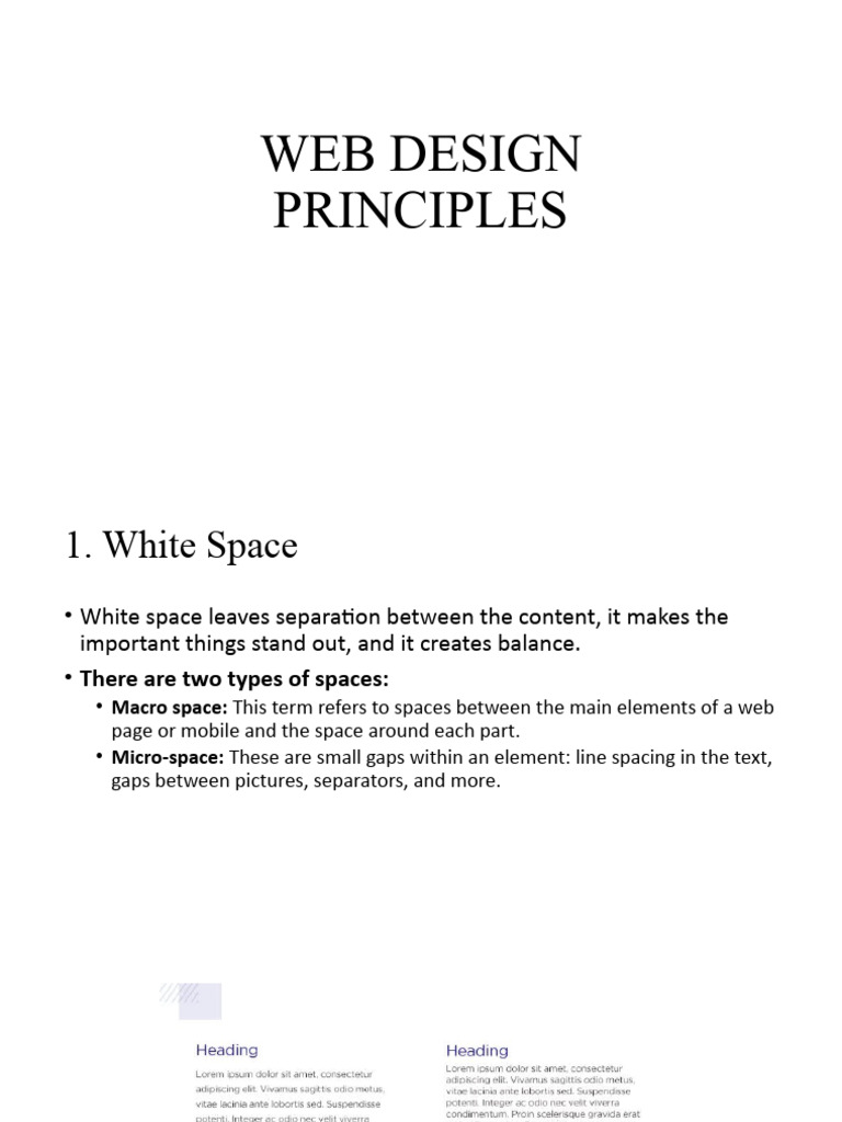 Web Design Principles | PDF | Color | Typography