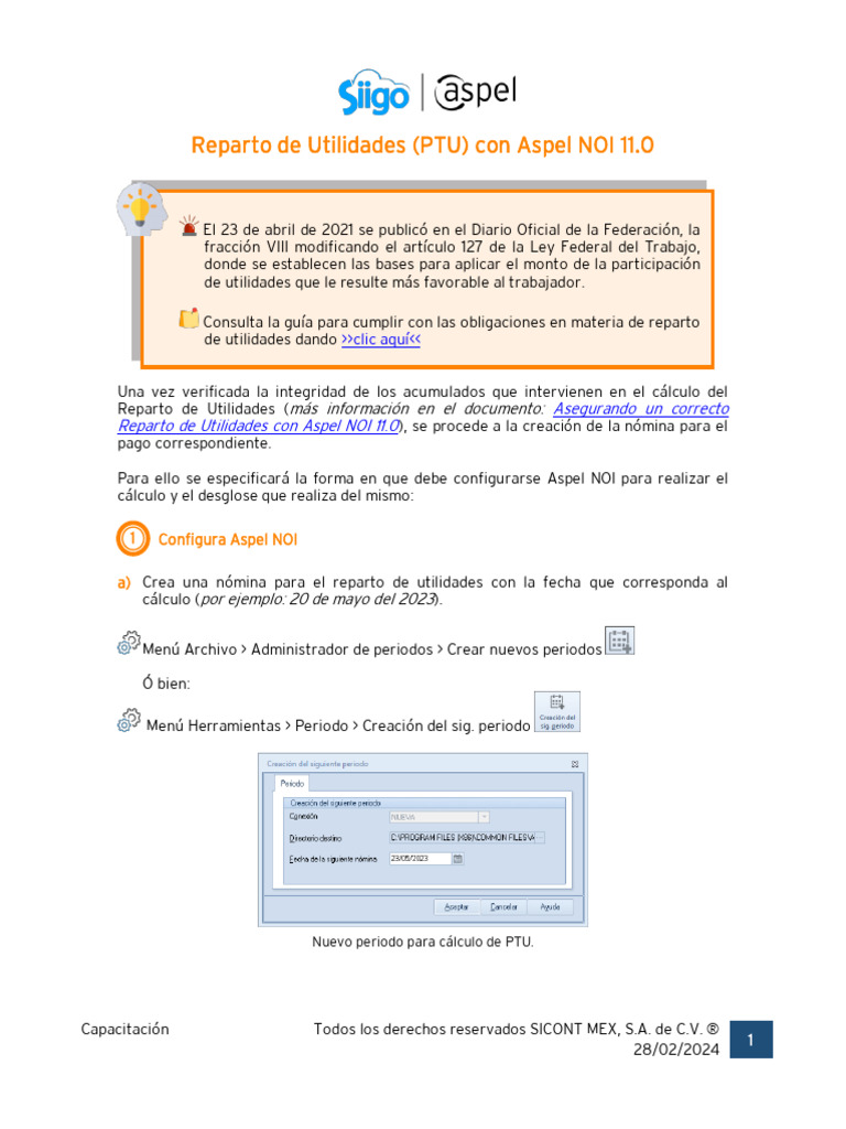 N019 - Reparto de Utilidades (PTU) Con Aspel NOI11 | PDF | Salario | Bases de datos