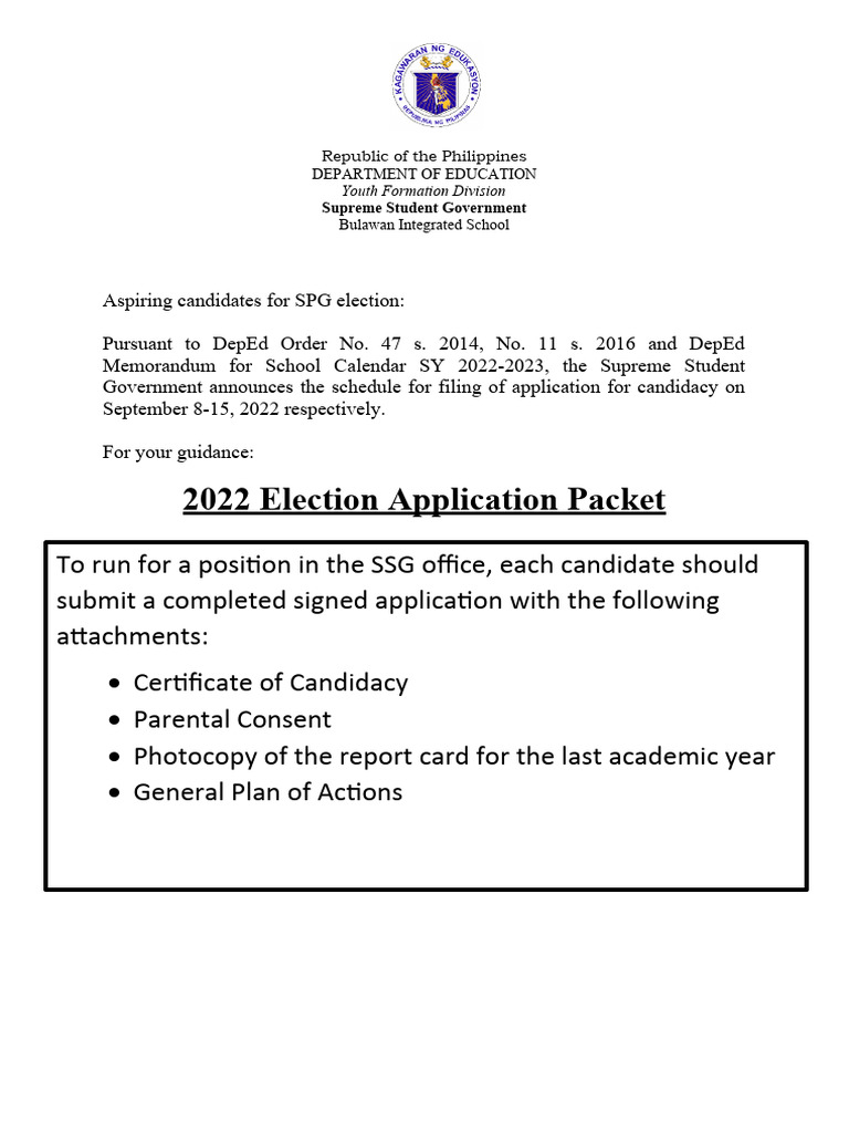 SSG Election2022 Final - 043723 | PDF | Government | Elections