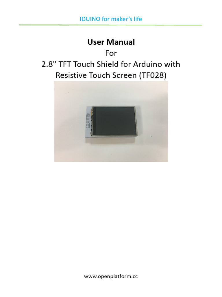 Manual 1525436 Display Suitable For Arduino Board Arduino Uno Arduino | PDF | Liquid Crystal ...