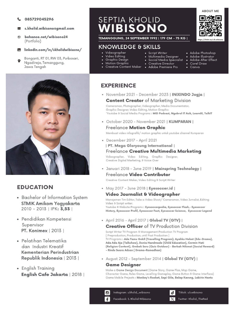 Contoh cv kerja | PDF
